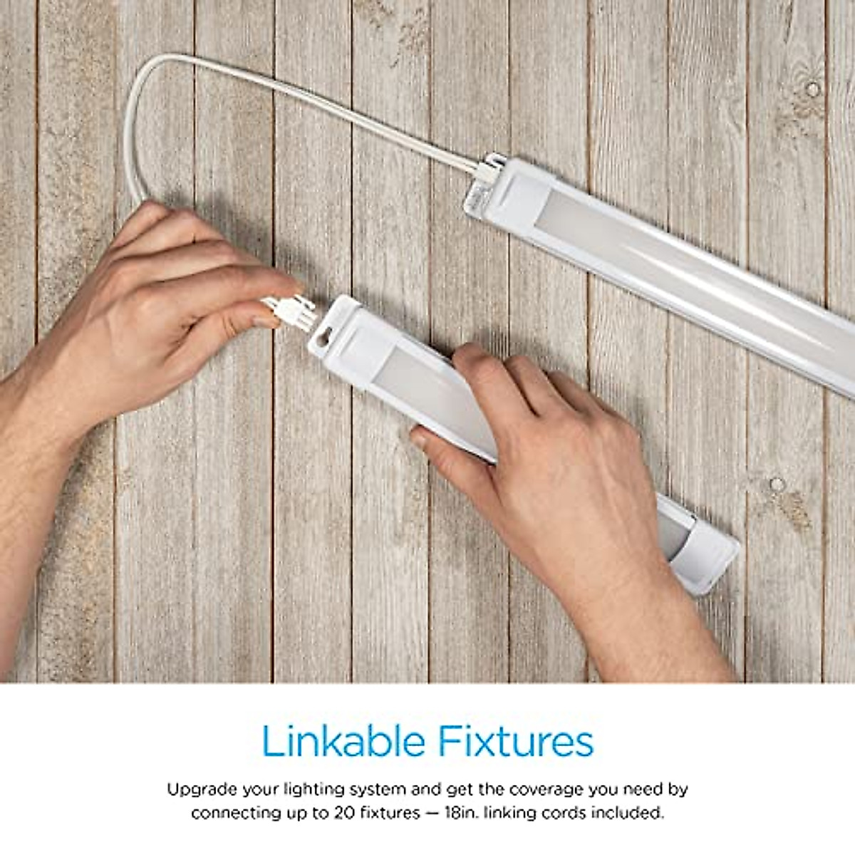 Enbrighten Premium Linkable Under Cabinet Fixture, 36in, LED, Linkable, 1220 Lumens, 3000K Bright White, 38847-T1