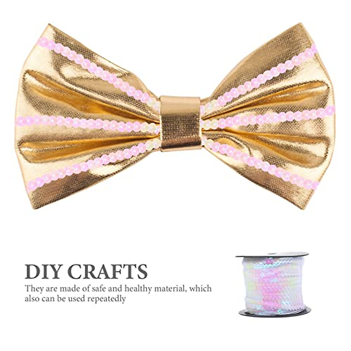 COHEALI 1 Roll of Clothing Sewing Sequins DIY Sequins PVC Sequins for Bag Shoes DIY Material（White）