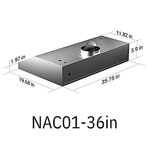 AROAN 30 inch Under Cabinet Range Hood with 900 CFM, Slim Stainless Steel Vent Hood for Kitchen with 4 Speed Soft Touch Switch, Reusable Aluminum Mesh Filters, Adjustable LED Lights (ANC02-30A)