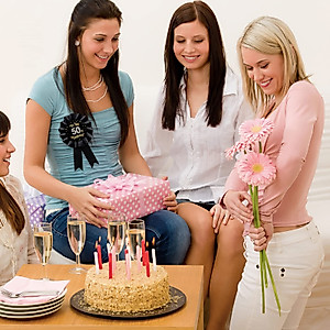 Black It's My 50th Birthday Tinplate Badge Pin, Happy 50th Birthday Man or Woman Award Ribbon Party Decorations Sign