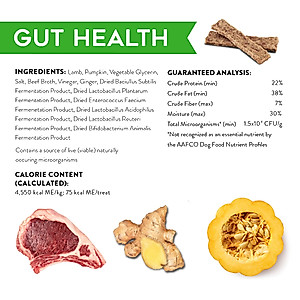 DOGSWELL Gut Health Meaty Jerky Dog Treats, Lamb, 10 oz. Pouch