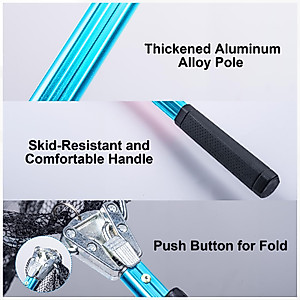 Goture Fishing Folding Landing Net Fishing Nets for Fish with Long Aluminum Handle, Telescoping Pole Handle for Saltwater & Freshwater, Easy Catch & Release, Extending to 70.8/82.7