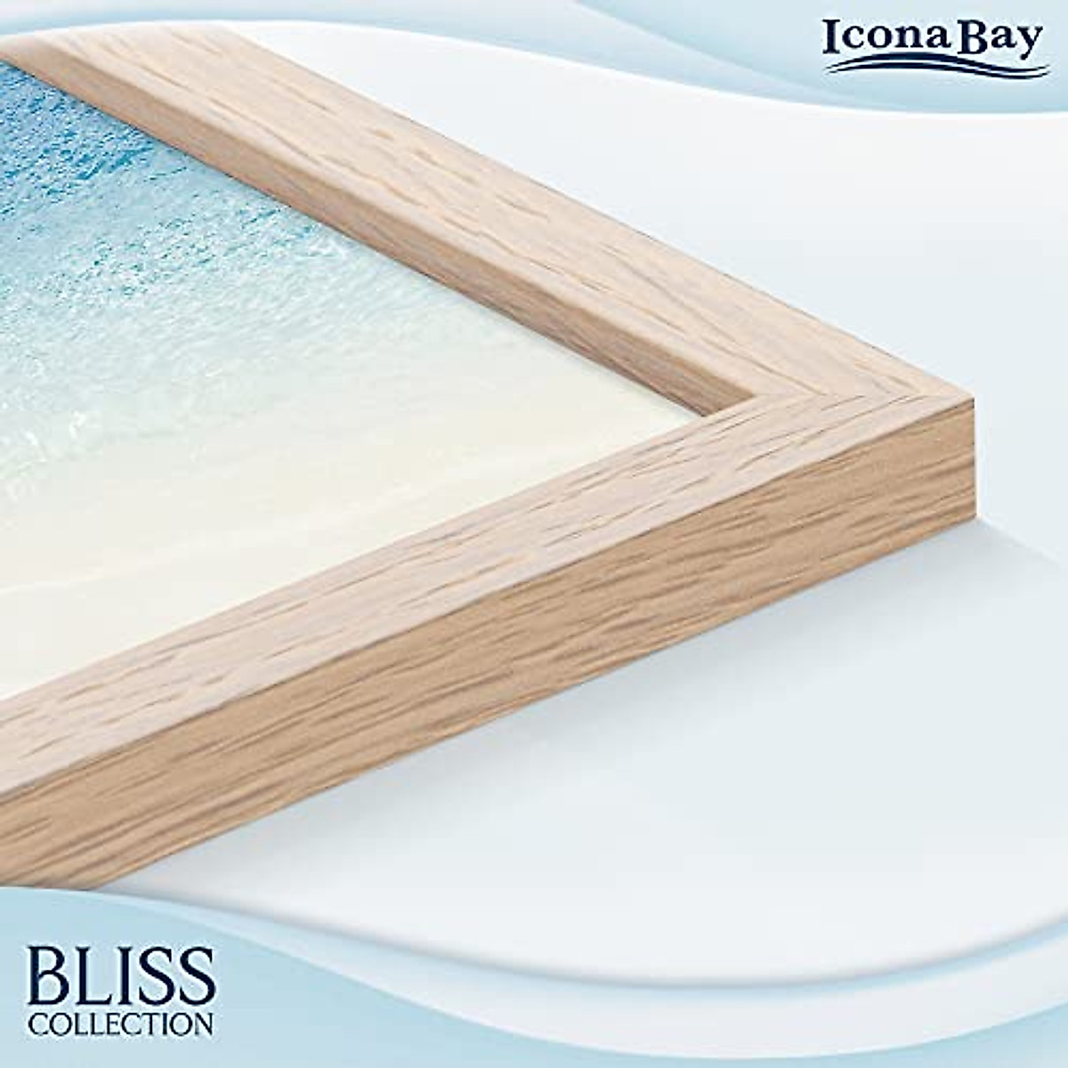 Icona Bay 5x7 Light Oak Picture Frame, Modern Style Wood Composite Frame, Table Top or Wall Mount, Bliss Collection