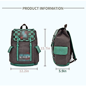 Kahopy Anime Backpack Canvas Shoulders BookBag 3D Print Daypack Schoolbag Laptop Back Pack for Anime Fans