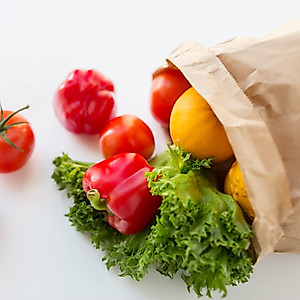 BadenBach 50 Pack 12 Lb Brown Kraft Paper Bags,7" x 4.3" x 12.5",Large Heavy Duty Paper Grocery Bags Paper Lunch Bags Bread Sandwich Gift Wrapping Bag for Bakery Shopping Party Crafts Projects