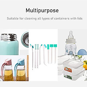 8in1 Household Cleaning Brushes Set, Small Crevice Cleaning Brushes for Bottle, Keyboard, Window Groove, Air Vent, Room and Kitchen Corner, Multipurpose Tiny Detail Cleaning Brush for Gap, Small Space