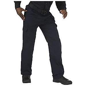5.11 Tactical Men's Taclite Pro Lightweight Performance Pants, Cargo Pockets, Action Waistband, Dark Navy, 34W x 32L, Style 74273