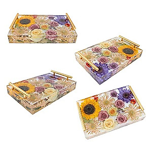 AOOOWER Resin Mold Coaster Tray Silicone Mold Table Decoration DIY Epoxy Crafts