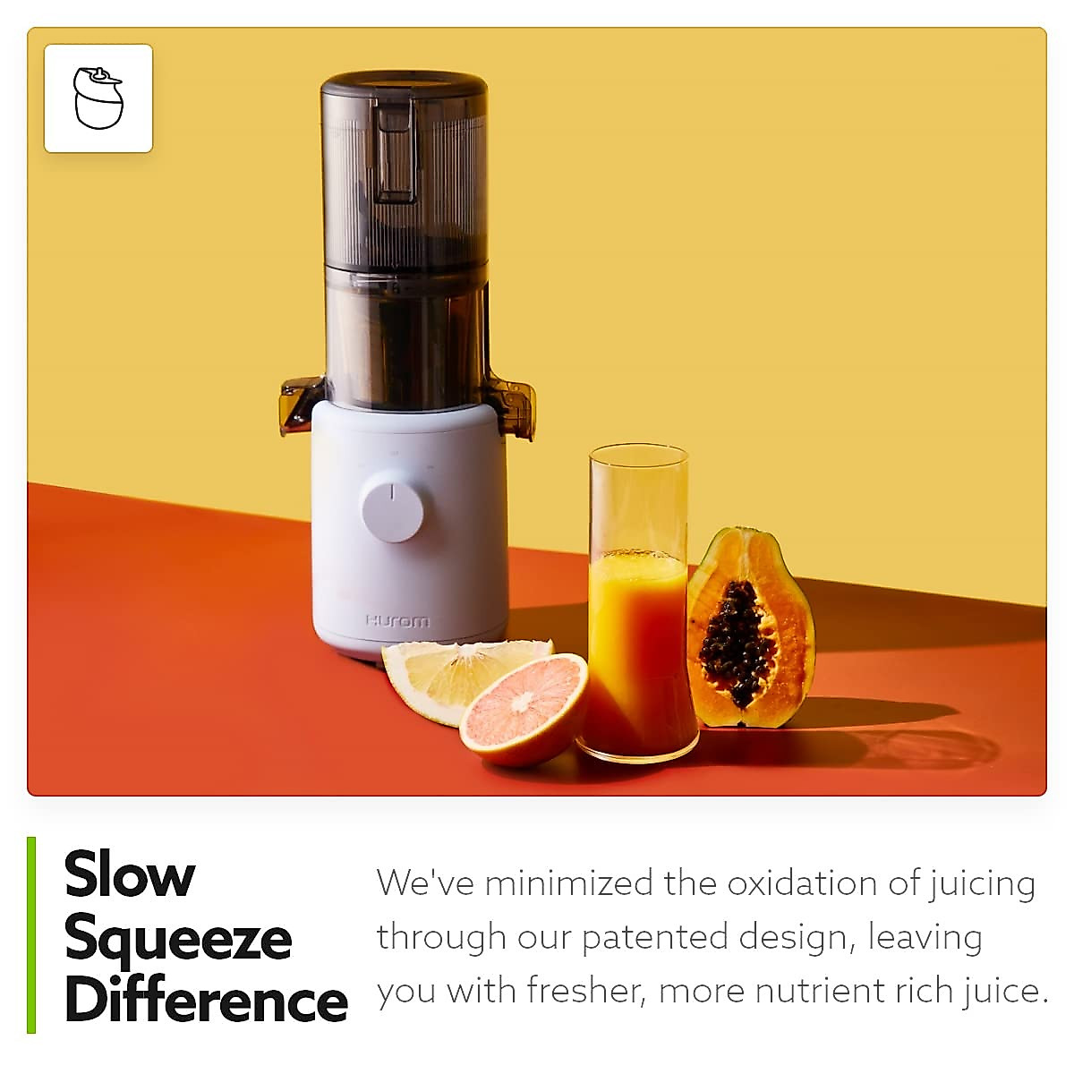 Hurom H310A Personal Self Feeding Slow Masticating Juicer (H310A Lavender)