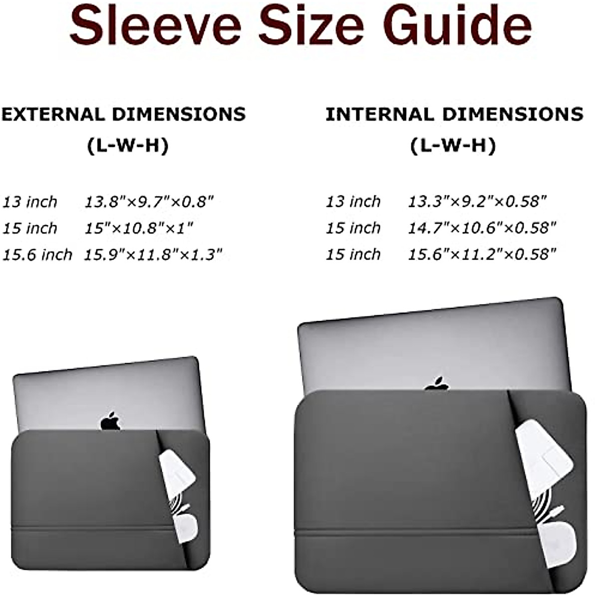 TEDNETGO Laptop Case, 15.6 inch Laptop Sleeve, Durable 15 inch HP Laptop Bag, Lenovo Computer Briefcase Carrying Cover Case 16 inch Neoprene Bag with Pockets for Dell Asus Gifts for Women Men, Grey