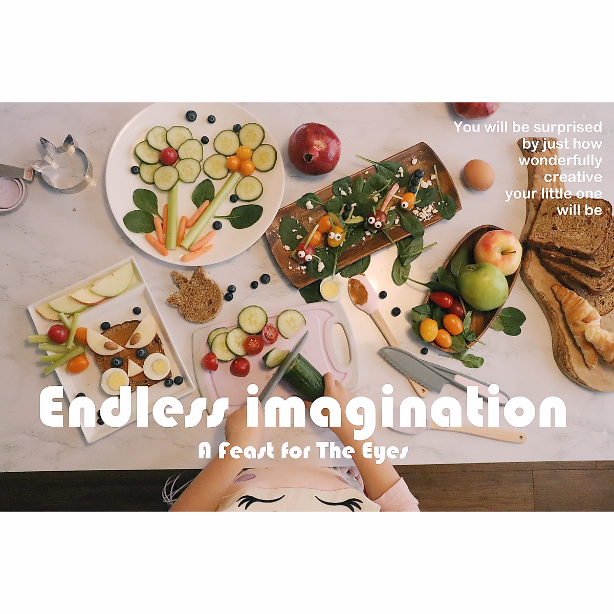 Baker Buddy Unicorn Kids Baking Set with storage case, real working utensils, cookie cutters, and baking supplies, beautiful unicorn apron for kids