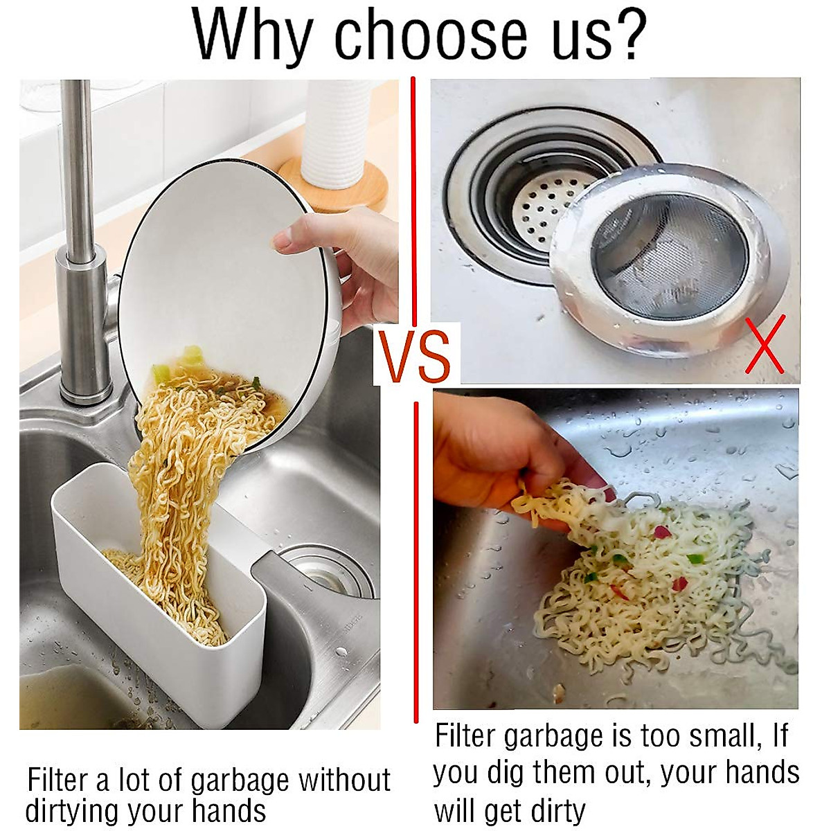 Sink Drain Strainer Basket Kitchen Sink Strainer Sink Food Catcher Kitchen Food Residue Waste Leftovers Strainer Over Sink Drying Rack Triangle Swan Cactus Suction Cup Corner Sink Strainer