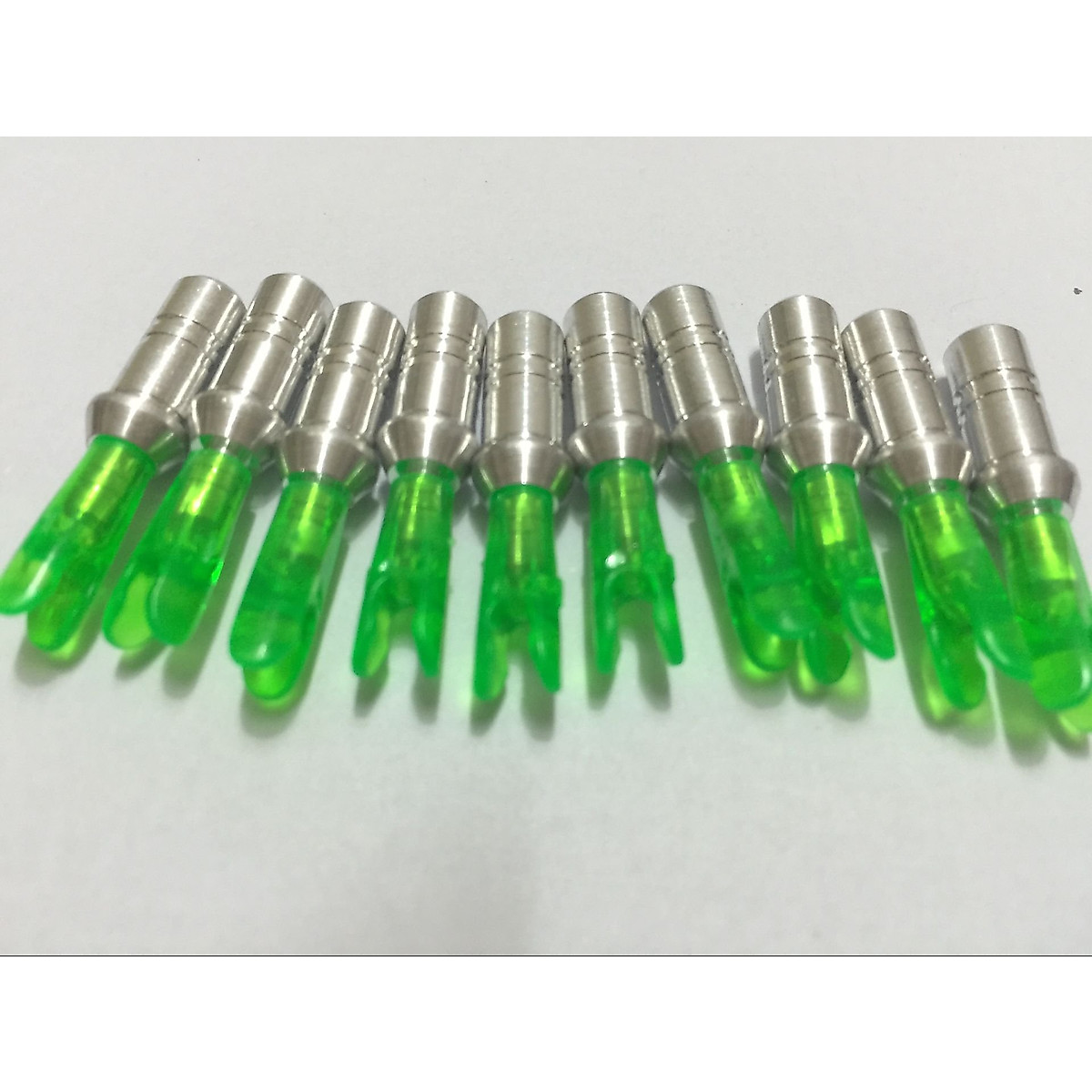 JIEXI HWYP Large Groove Pin Arrow Nocks Aluminum Arrow Nock Adapter Connector for ID 6.2 mm Arrow Pack of 50 (Nocks+Adapters)