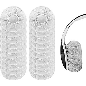 Fancystyle Pack of 200 Disposable Headphone Covers Sanitary Earpad Covers White 11cm