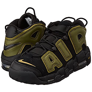 Nike mens Air More Uptempo 96 Basketball Trainers Cj6129 Shoes, Black/Rough Green-pilgrim-blac, 11
