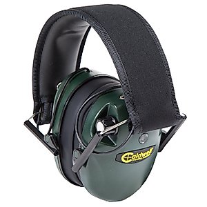 Caldwell E-MAX - ADULT Green - Low Profile Electronic 23 NRR Hearing Protection with Sound Amplification - Adjustable Earmuffs for Shooting, Hunting and Range