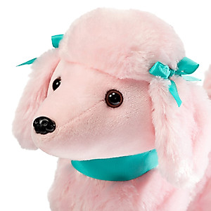 HollyHOME Plush Animated Puppy Poodle Puppy Dog Toy Pet with Remote Control Leash Walking,Barking and Waging Tails Electronic Puppy 12 Inches Gifts for Kids