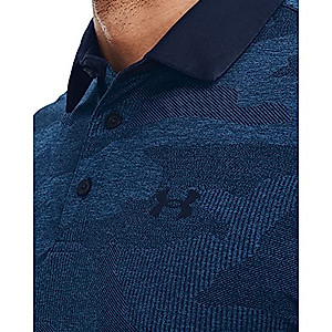 Under Armour Men's Standard Playoff 2.0 Short Sleeve Jacquard Polo, (408) Academy/Petrol Blue/Academy, Medium