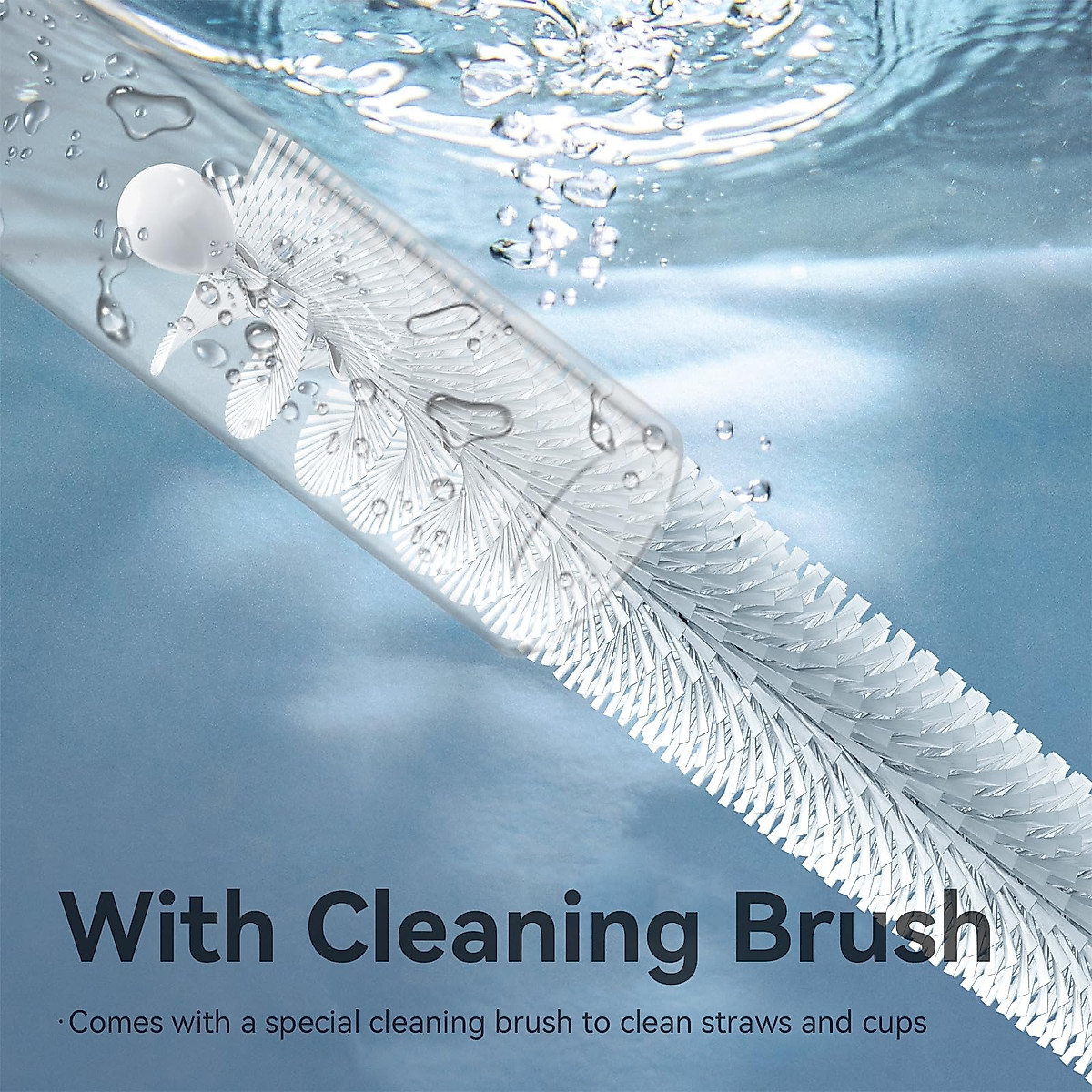 8pcs Owala Straw Replacement, for Owala FreeSip 24 oz 32 oz Reusable Straws with Cleaning Brush for Owala Water Bottles, Tumbler Accessories Parts Dishwasher Safe Ullnosoo