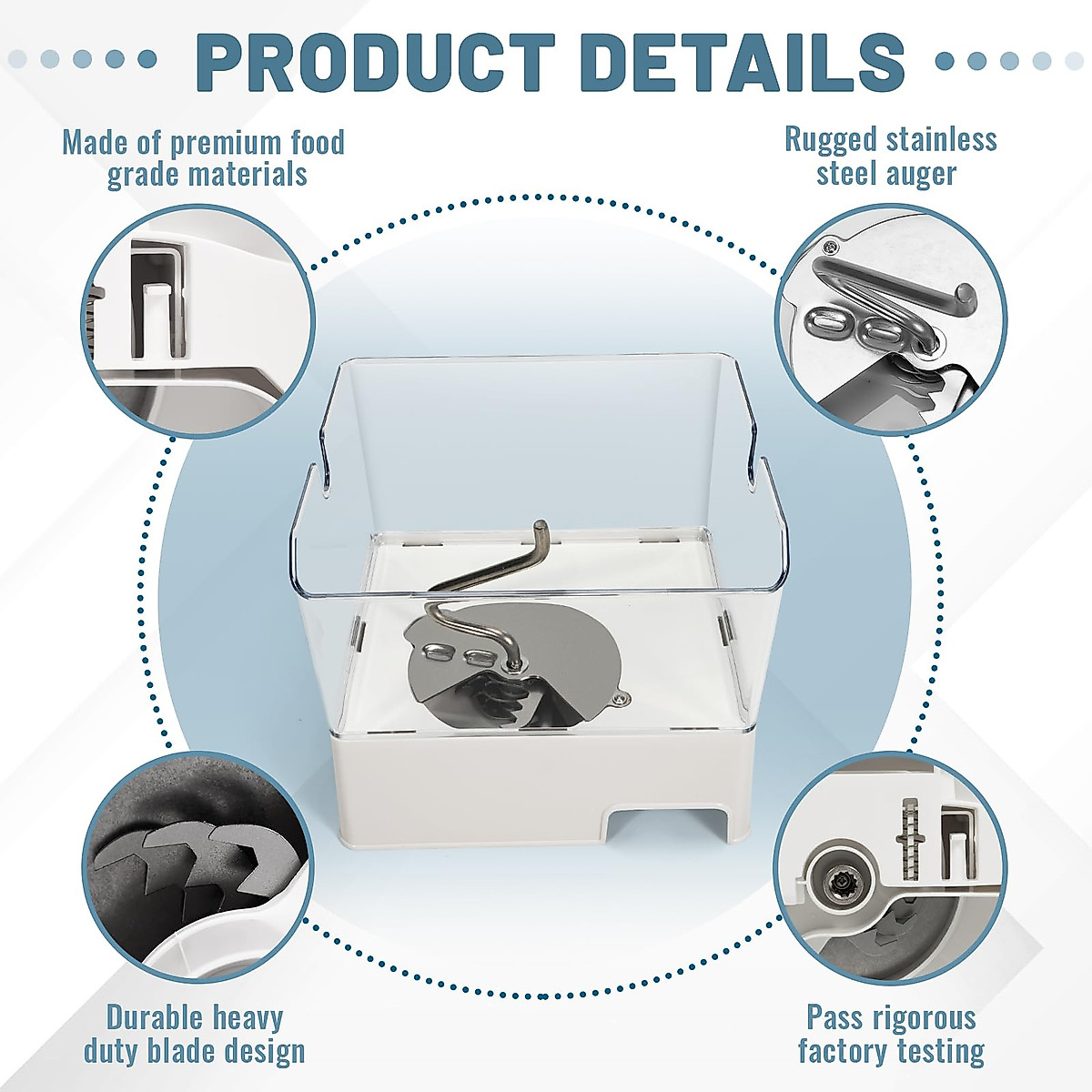 VORGENS W10347093 Ice Bucket, WPW10347093 Removable Ice Bin Compatible with Whirlpool, Maytag, KitchenAid, Jenn-Air Refrigerator Parts WRF736SDAM14 WRF767SDAM01#Replace W10347100, AP6020018, 2311097