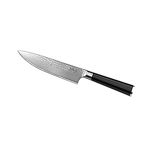 Hilt & Steel Damascus Steel Chef Knife | Premium Damascus knife | 8 Inch blade | G10 Composite Handle | Ultra Sharp