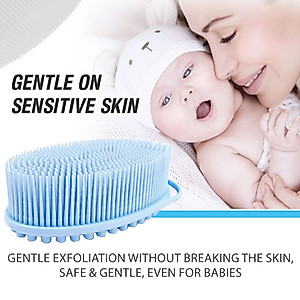 Avilana Silicone Body Scrubber – Dual-Sided Silicone Loofah for Shower, Body Scrubber for Men & Women, Gentle Loofa Alternative, Easy-to-Clean Silicone Body Scrubber Exfoliator