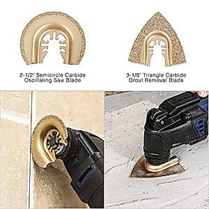 WORKPRO 25-piece Oscillating Multitool Accessories, Quick Release Oscillating Saw Blades to Cut Wood Metal Plastic, Fit Dewalt Worx Milwaukee Black&Decker Rockwell Makita Fein Craftsman