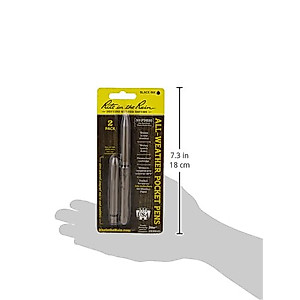 Rite in the Rain All-Weather EDC Pen, Flat Dark Earth Pokka 2-Pack, Black 0.8mm Ink, Fine Point (No. FDE92)