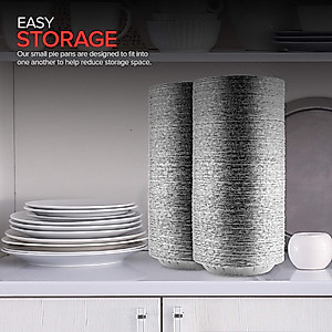 Stock Your Home 6 Inch Aluminum Foil Pie Pans (50 Count) - Disposable & Recyclable Mini Pie Pans - Foil Pie Tin for Bakeries, Cafes, Restaurants - Durable Mini Pie Pans For Baking, Fruit Tarts, Quiche