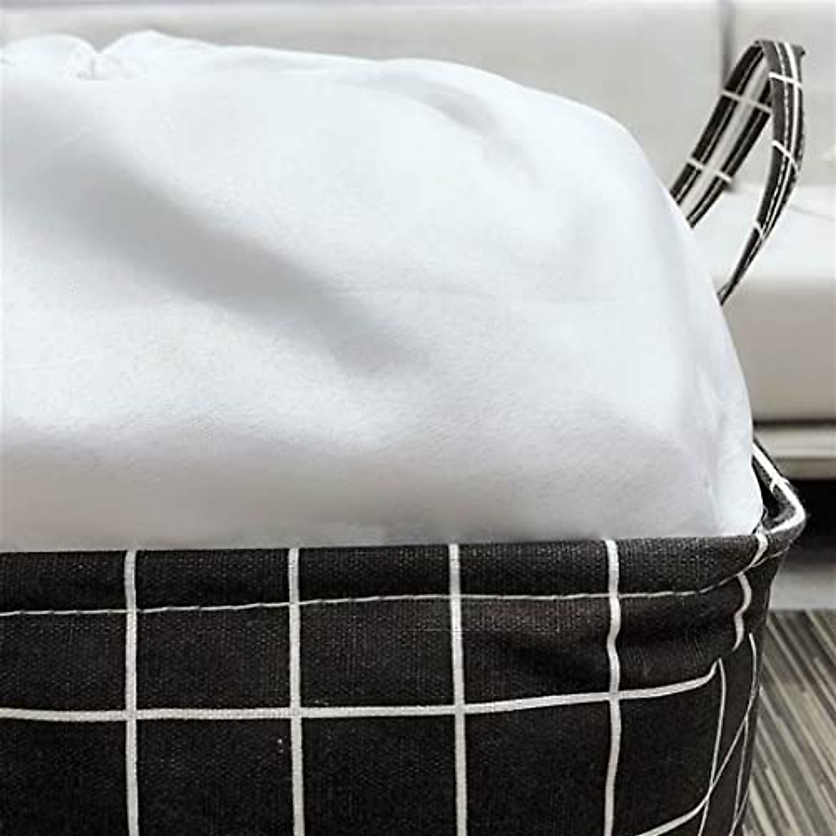 WALNUTA Clothes Storage Large-Capacity Beam Mouth Drawstring Oxford Cloth Cotton Quilt Storage Bag Storage Basket