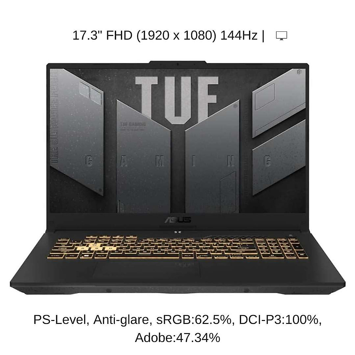 HIDevolution ASUS TUF Gaming A17 FA707XU 17.3" FHD 144Hz, 4.0 GHz Ryzen 9 7940HS, RTX 4050, 64 GB DDR5 RAM, 2 TB PCIe SSD, Windows 11 Home