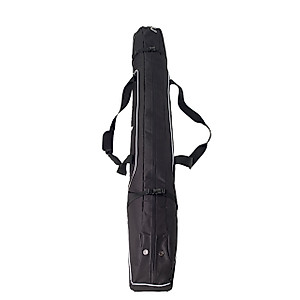 Athletico Diamond Trail Padded Ski Bag - Single Ski Travel Bag to Transport Skis (Black, 170cm)