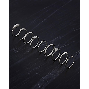 Milla 925 Sterling Silver Stackable CZ Cluster Ring for Women | AAAAA Cubic Zirconia, Hypoallergenic, Tarnish Resistant, Comfort Fit (Sterling Silver, Size 7)