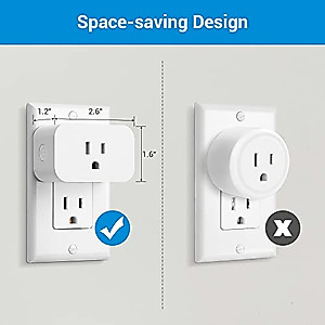 DEWENWILS Smart Plug with Energy Monitoring, 15A Mini WiFi Smart Outlet Compatible with Alexa & Google Home, APP Remote Control, 2.4 GHz WiFi Only, FCC Listed