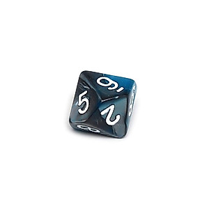 Ten Count Teal and Grey Granite D10 Collection - 10 Count Pack of Matching Numbered 10 Sided Dice - Perfect for Tabletop War Games, RPGs, and Educational Use