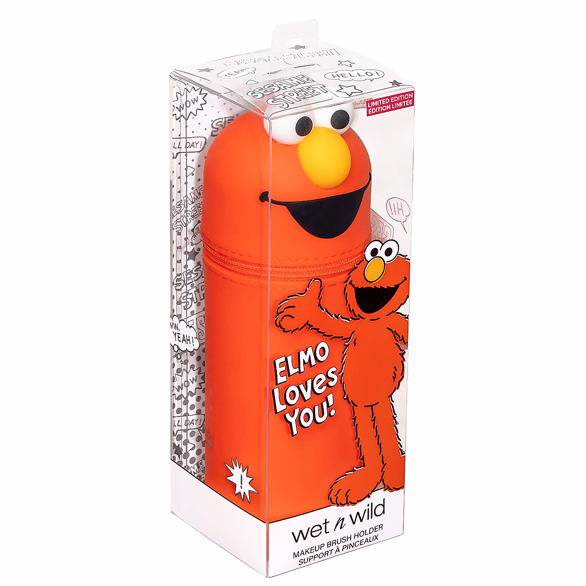 wet n wild x Sesame Street, Elmo Loves You Makeup Brush Holder For Foundation Brush And Liquid Makeup