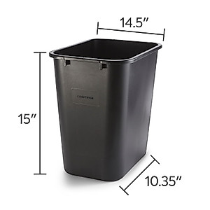 Brighton Professional Wastebasket, Black, 7 gal. by Staples