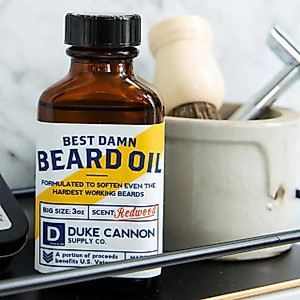 Duke Cannon Supply Co. Busch Beard Oil, 3oz, Sandalwood Scent - Softening, Conditioning Beard Oil Made With Busch Beer