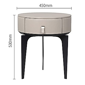 HIGOH Bedside Table Round Bedside Cabinet Creative Small Bedroom Cabinet Living Room Drawer Bedside Cabinet Bedroom Furniture