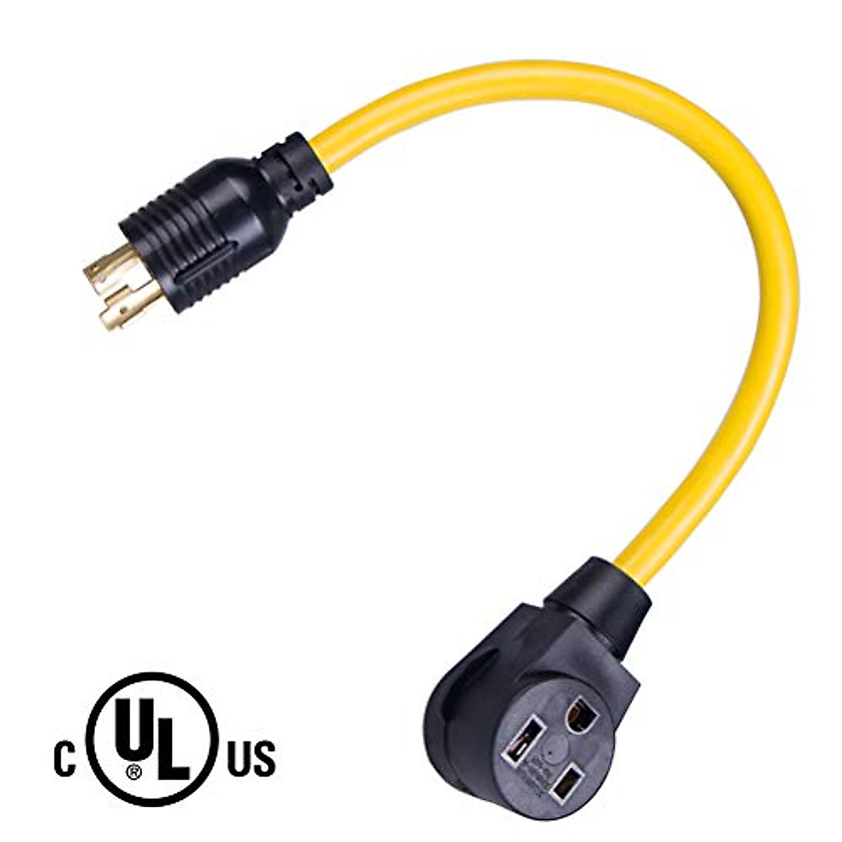 yodotek 1.5FT NEMA L14-30P to 6-50R,Generator Power Cord to 50 Amp Welder Adapter, 4 Prong to 3 Wire 125/250v