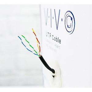 VIVO Black 500ft Bulk Cat5e, CCA Ethernet Cable, UTP Pull Box, Cat-5e Wire, Waterproof, Outdoor, Direct Burial CABLE-V011