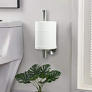 TocTen Toilet Paper Holder-Toilet Paper Roll Holder Wall Mounted for Bathroom, Thicken 304 Stainless Steel Drilling Tissue Paper Dispenser，Toilet Paper Rack for Toilet, Kitchen Office(Brushed Gold)