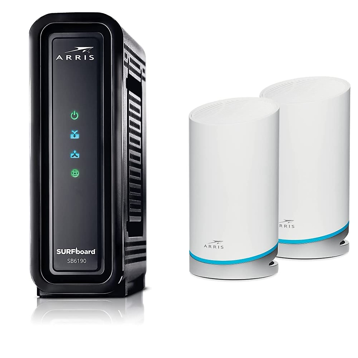 ARRIS Surfboard SB6190 & WiFi 6 Mesh Router Bundle for Fast Home Internet