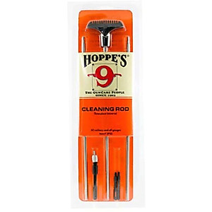Hoppe's Bench Rest 3-Piece Stainless Steel Cleaning Rod, Universal Rifle/Shotgun