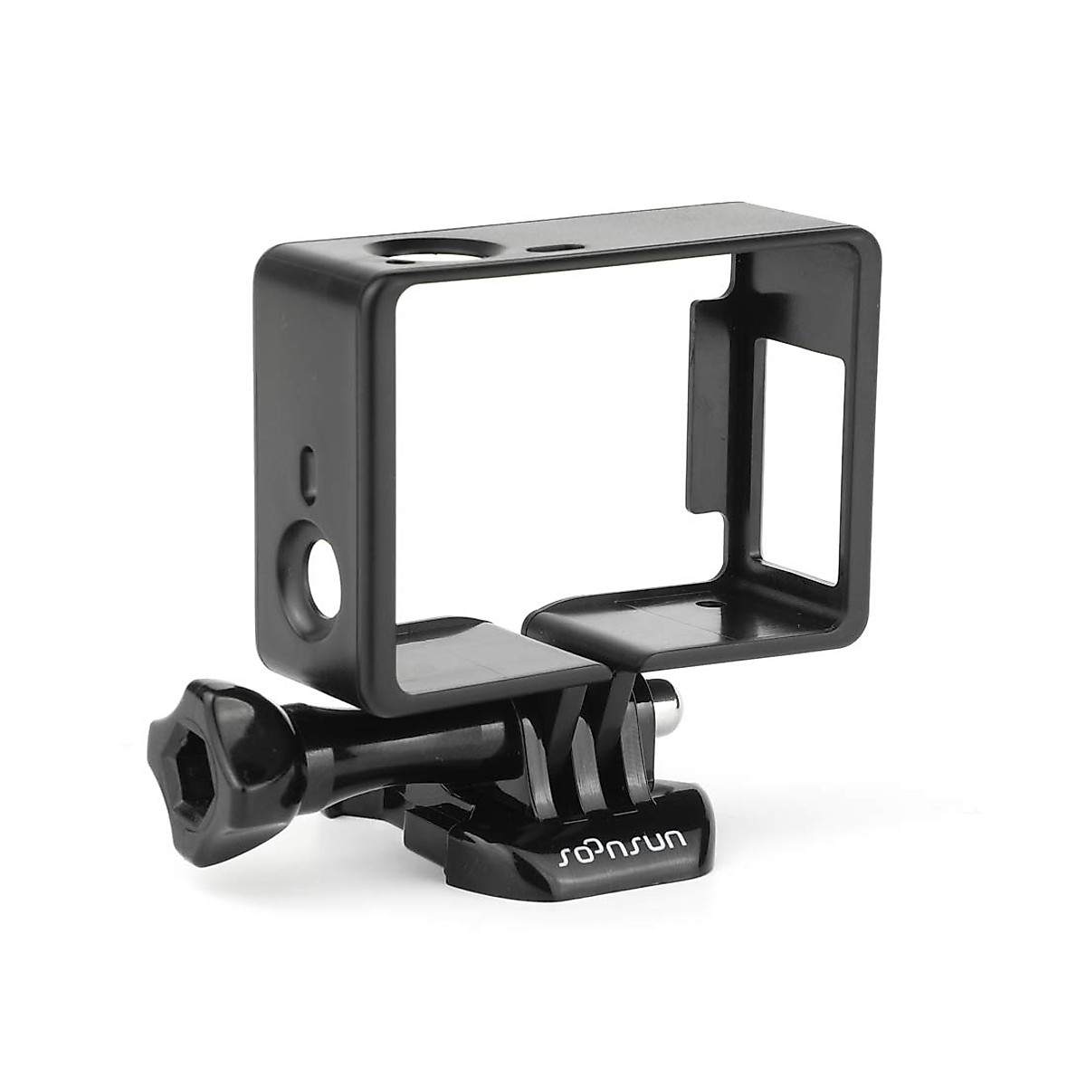 SOONSUN Frame Mount Housing Case with External Lavalier Lapel Clip-on Microphone for GoPro Hero 3, Hero3+, Hero 4 Black White Silver Action Cameras
