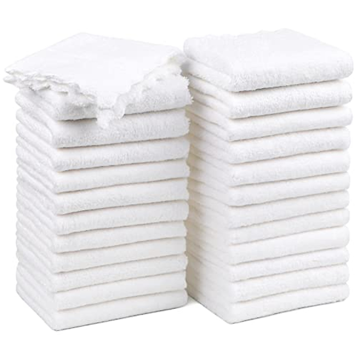 HOMEXCEL Baby Washcloths 24 Pack, Microfiber Coral Fleece Baby Bath Face Towels, Extra Absorbent and Soft Wash Cloths for Newborn, Infant, and Toddlers, Baby Boy Girl Washcloth for Face and Body 7x9"