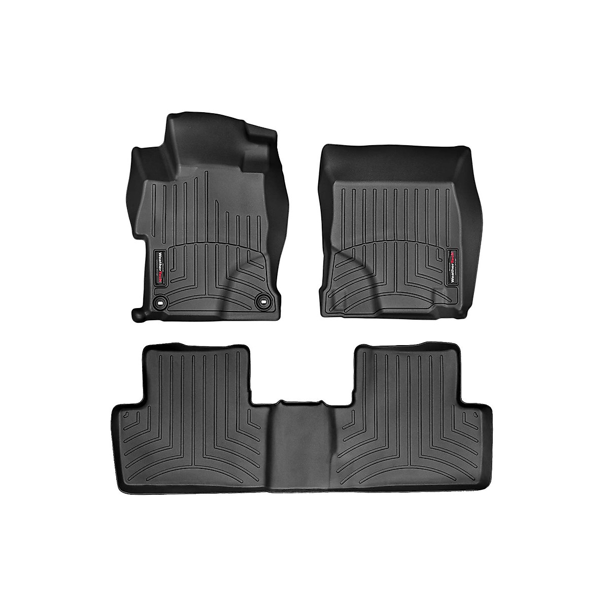 WeatherTech Custom Fit FloorLiners for Honda Civic, Civic Si - 1st & 2nd Row (446311-443732), Black