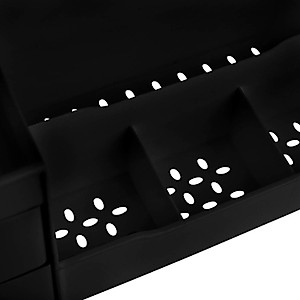 Mantello Bathroom Organizer Countertop- Make Up Organizers and Storage-, Makeup Organizer for Vanity- Black