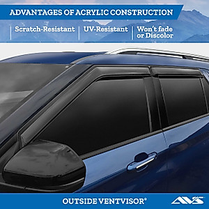 Auto Ventshade [AVS] Rear Ventvisor - Smoke Color | 15025 | Fits 1999 - 2016 Ford F-350/F-450/F-550 Super Duty SuperCrew