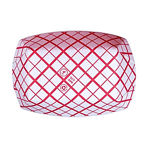 Southern Champion Tray 0417 #200 Southland Paperboard Food Tray, 2 lb Capacity, Red Check (Case of 1000)